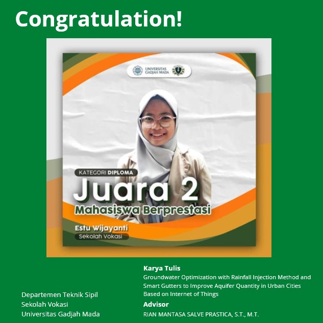 Mahasiswa Departemen Teknik Sipil Raih Juara 2 Pemilihan Mahasiswa Berprestasi Tingkat UGM ...