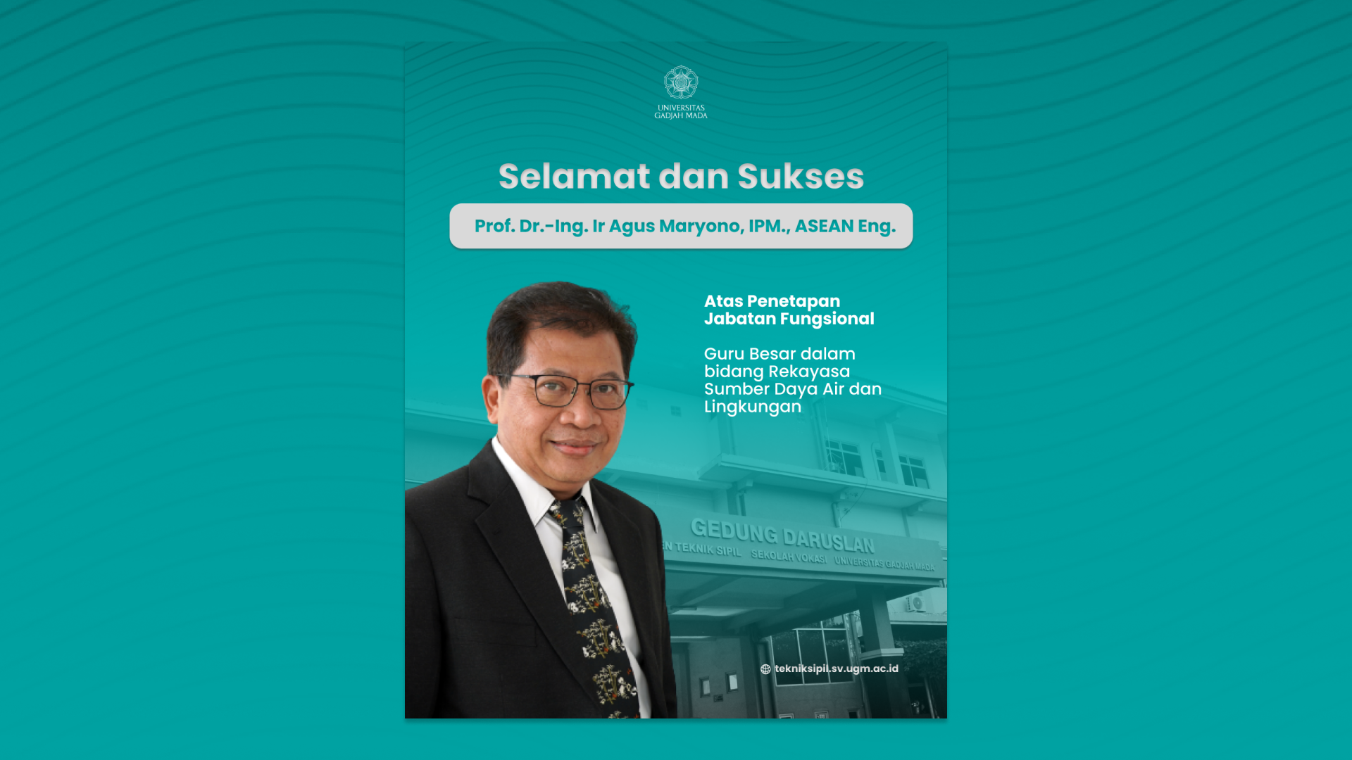 Guru Besar Pertama di Sekolah Vokasi UGM – DEPARTEMEN TEKNIK SIPIL UGM